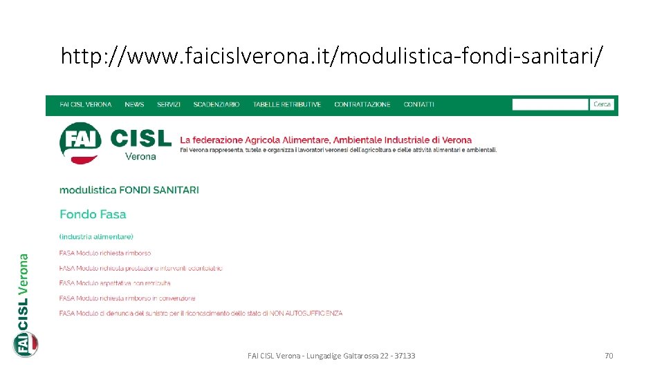 FASA FONDO ASSISTENZA SANITARIA ALIMENTARISTI RIFERIMENTO CONTRATTUALE Art