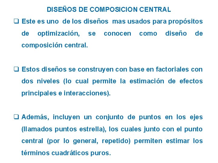 DISEO DE COMPOSICION CENTRAL DISEOS DE COMPOSICION CENTRAL