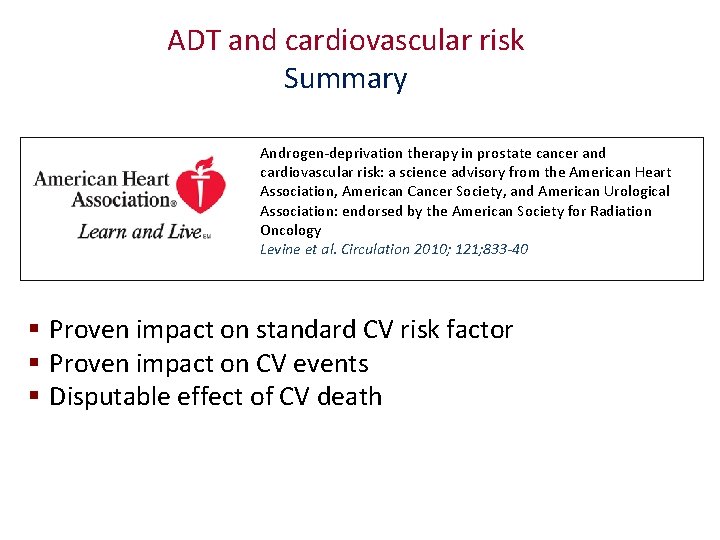 La terapia medica del carcinoma della prostata ed