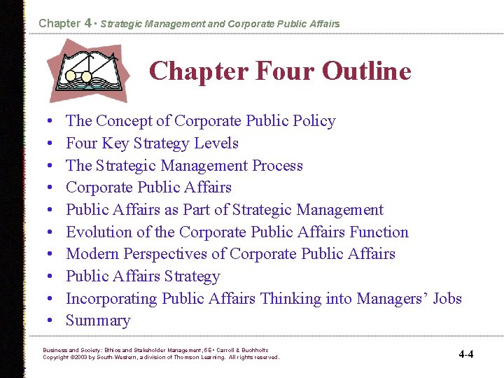 Chapter 4 Strategic Management and Corporate Public Affairs