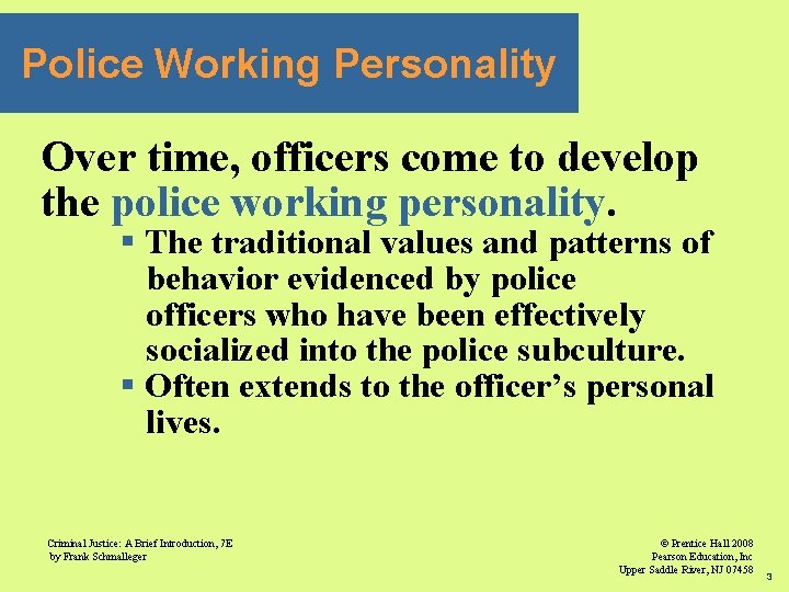 CHAPTER 6 Policing Issues and Challenges Criminal Justice