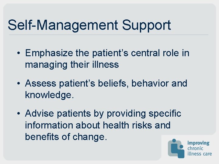 Patients Are Care Managers Date presenter Chronic Care