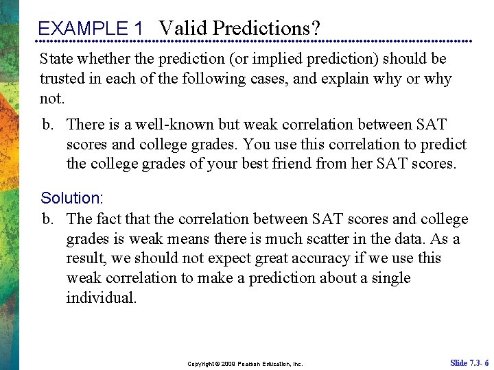 7 3 BestFit Lines and Prediction LEARNING GOAL