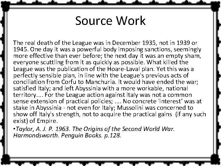 What was the international response to Italian aggression