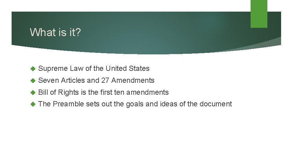 The US Constitution What is it Supreme Law