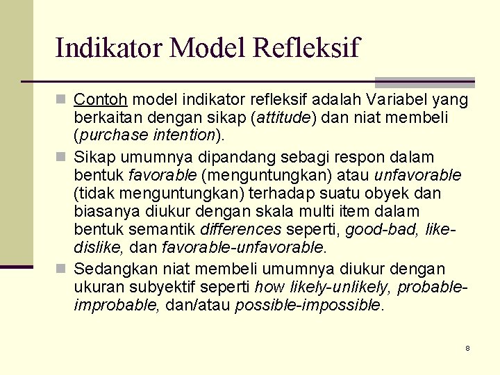 PARTIAL LEAST SQUARE 1 Pengantar 1 n PLS