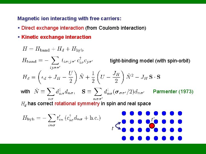 Diluted Magnetic Semiconductors Prof Bernhard HeVorlesung 2005 Carsten