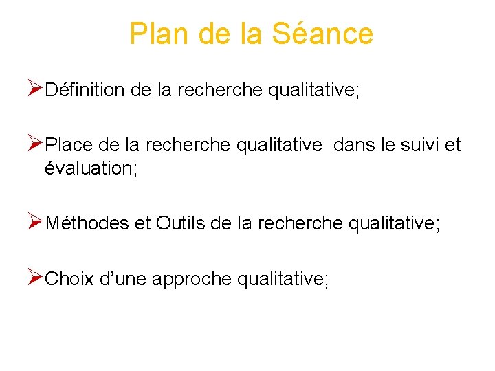 Les Mthodes qualitatives de Suivi et valuation des
