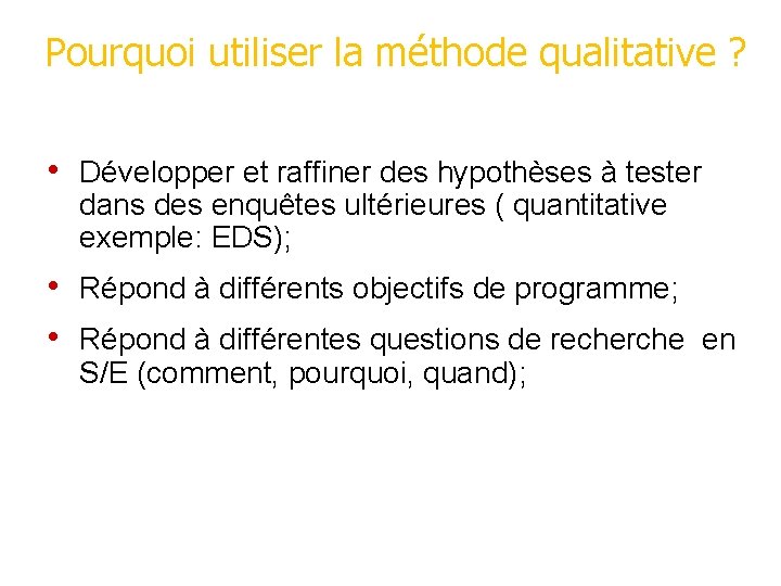 Les Mthodes qualitatives de Suivi et valuation des