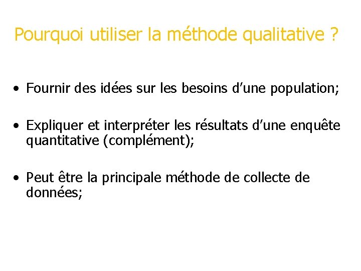 Les Mthodes qualitatives de Suivi et valuation des