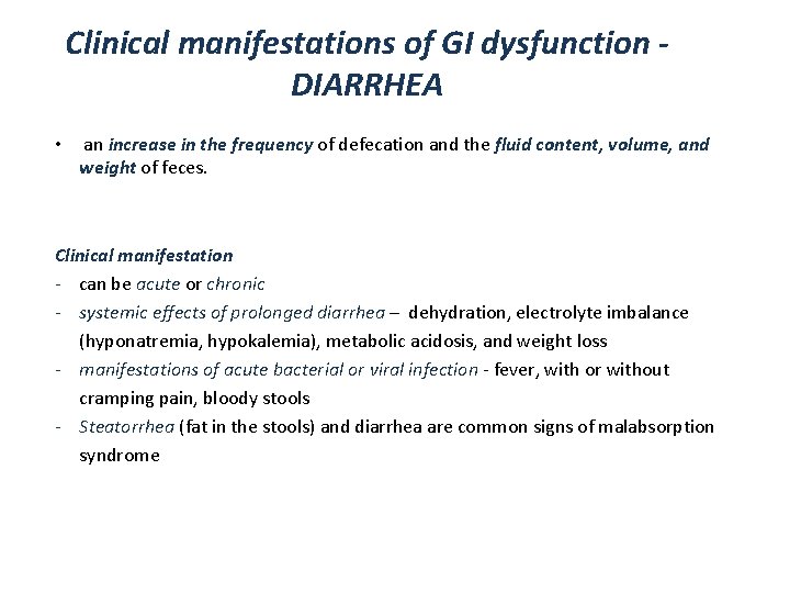 Disturbances of Gastro Intestinal Tract GIT Albeta Krov