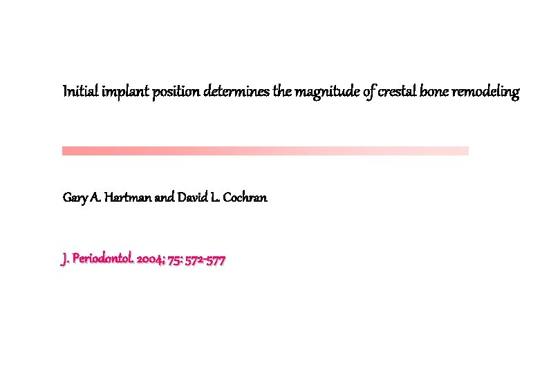 Role of the microgap between implant and abutment