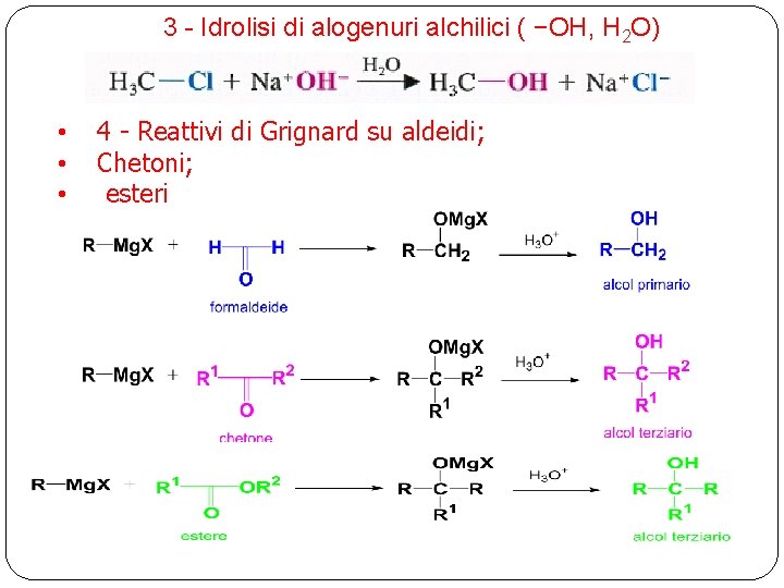 ALCOLI MOLECOLE DACQUA SOSTITUITA GLI ALCOLI HANNO FORMULA
