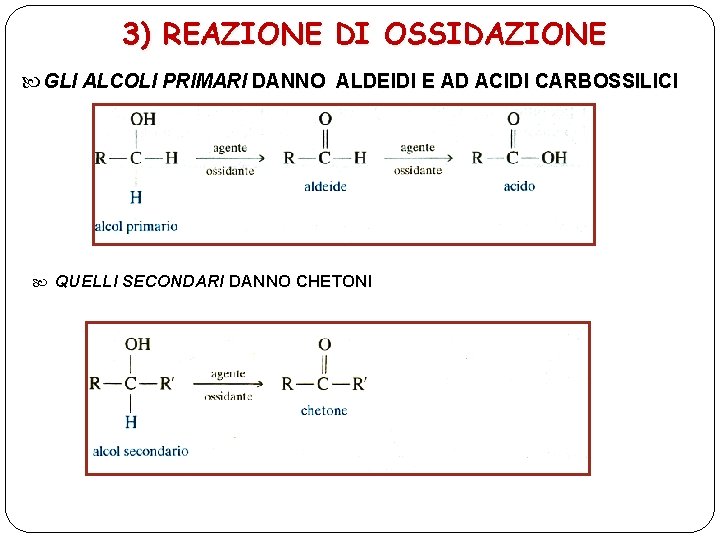 ALCOLI MOLECOLE DACQUA SOSTITUITA GLI ALCOLI HANNO FORMULA