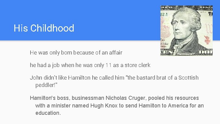 Alexander Hamilton All About Him Alexander Hamiltons Birth