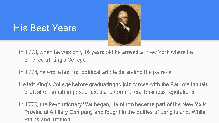 Alexander Hamilton All About Him Alexander Hamiltons Birth