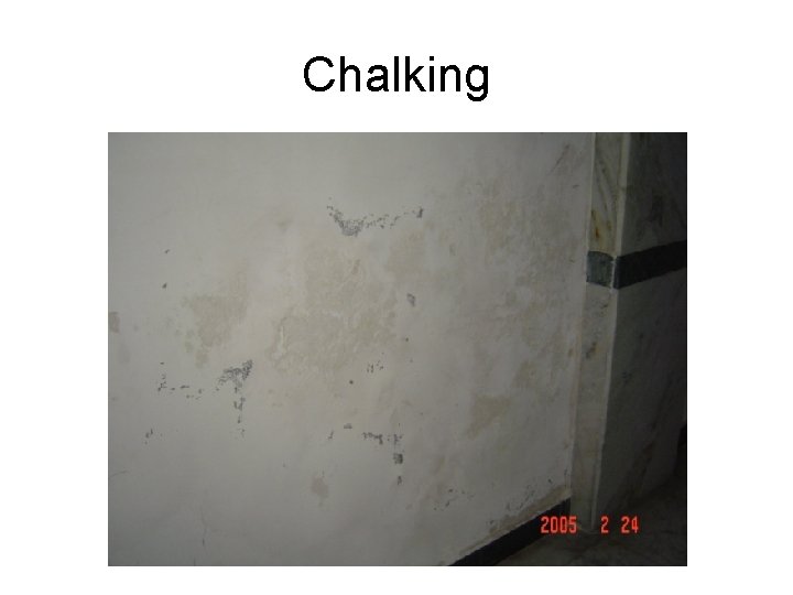 COMMON PROBLEMS IN PAINTS Flaking Chalking Efflorescence Fungus