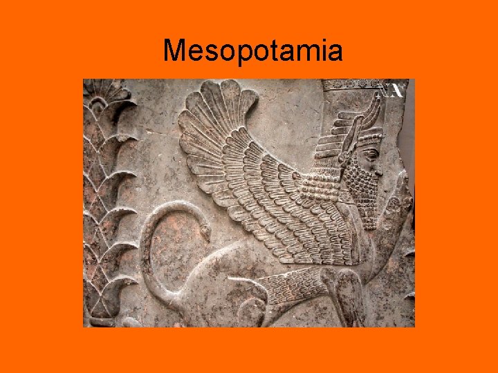 Mesopotamia Mesopotamia This civilization rose in the valleys
