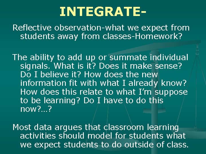 Using Knowledge of the Brain to Enhance Learning