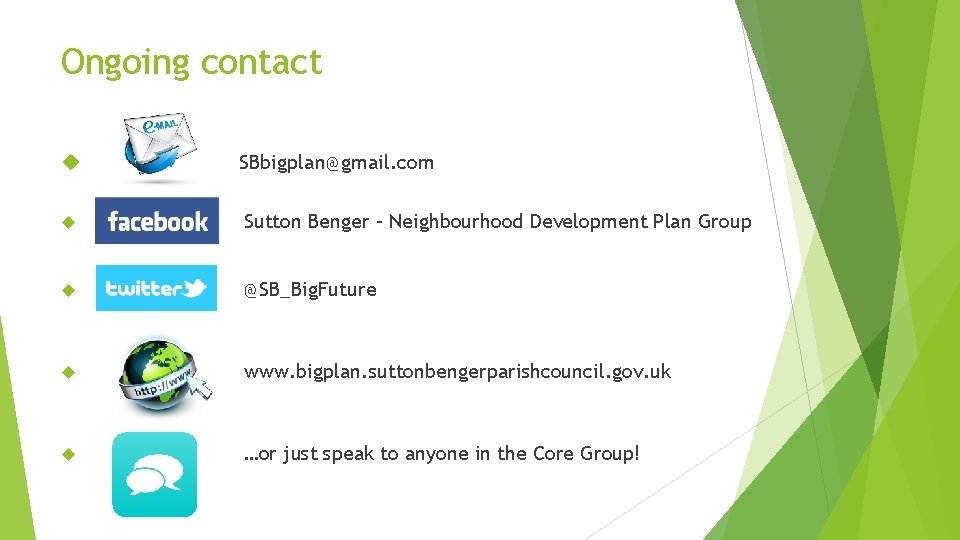 Sutton Benger Neighbourhood Development Plan NDP Steering Group