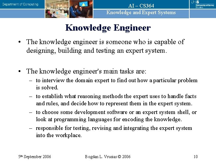 AI CS 364 Knowledge and Expert Systems 07