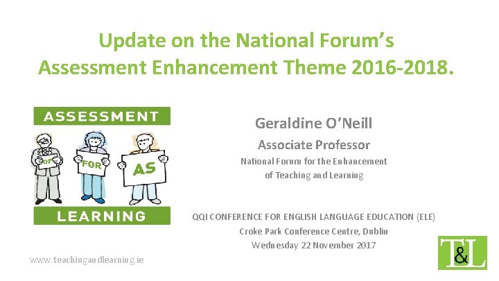 Update on the National Forums Assessment Enhancement Theme