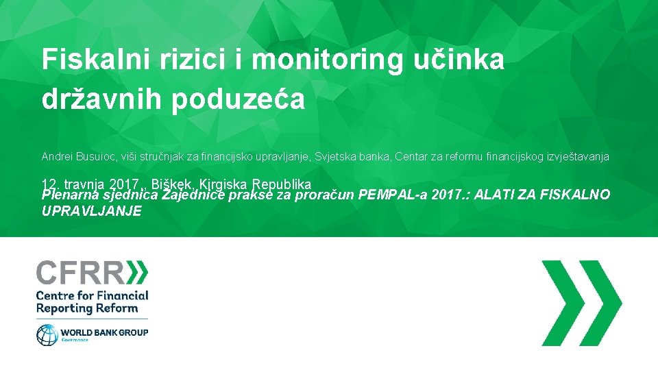 Fiskalni rizici i monitoring uinka dravnih poduzea Andrei