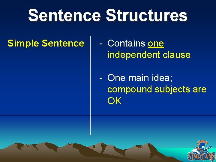 Sentence Structures notebook notes look for the gold