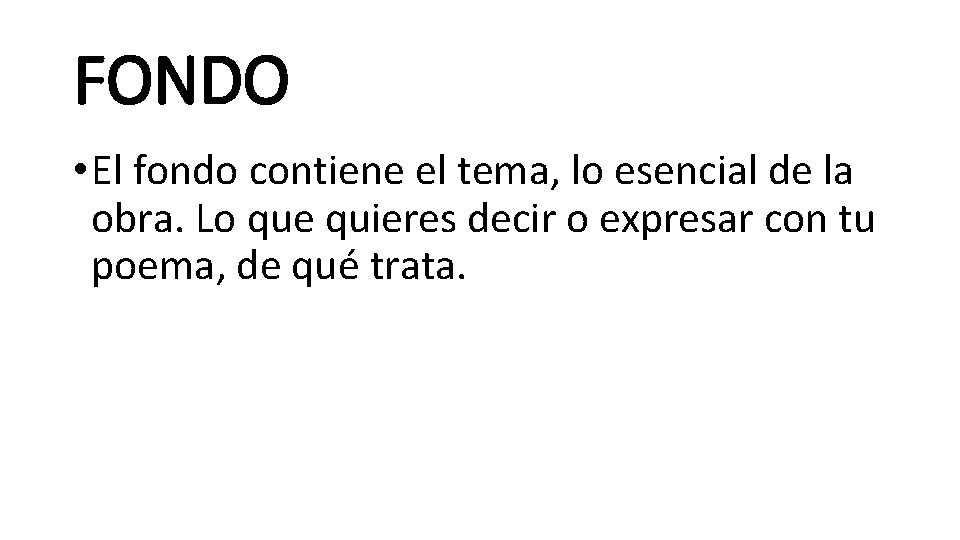 Forma y Fondo Literatura II Objetivo de la