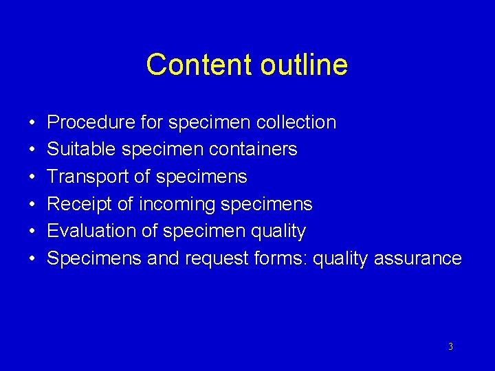 Module 5 Collection transport and receipt of specimens
