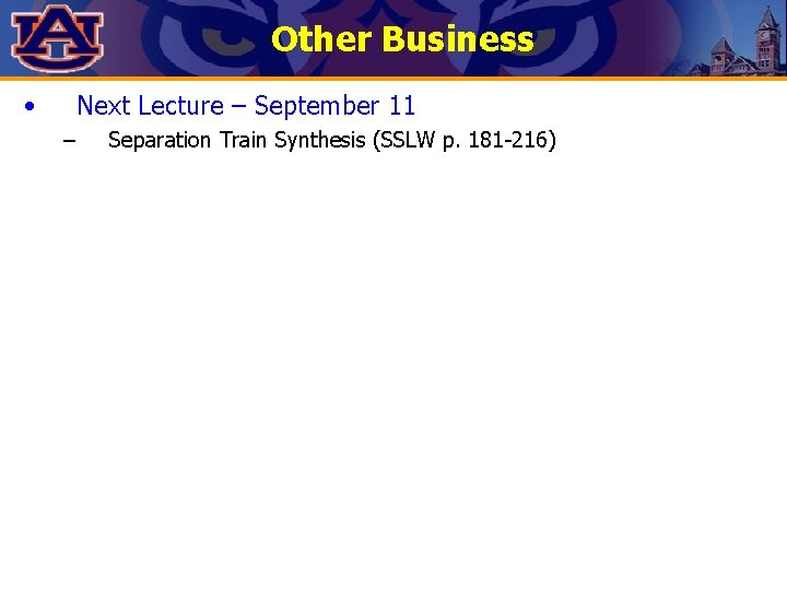 Heuristics for Process Synthesis CHEN 4460 Process Synthesis
