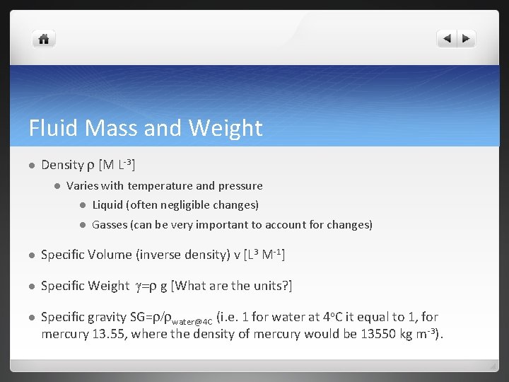 Chapter 1 Fluid Properties CE 30460 Fluid Mechanics
