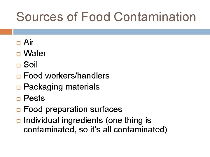 INTRODUCTION TO FOOD SAFETY If you have any