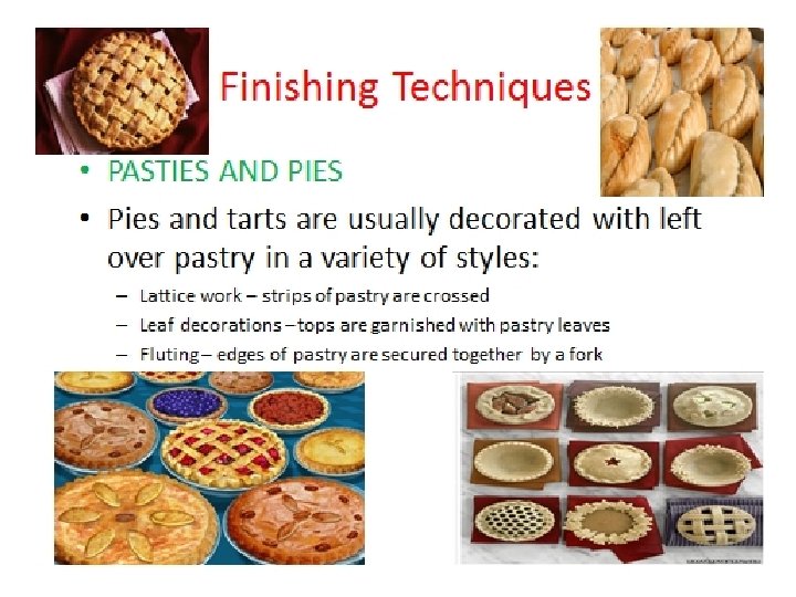 Pastry making method Ratio Flour Fat Full list