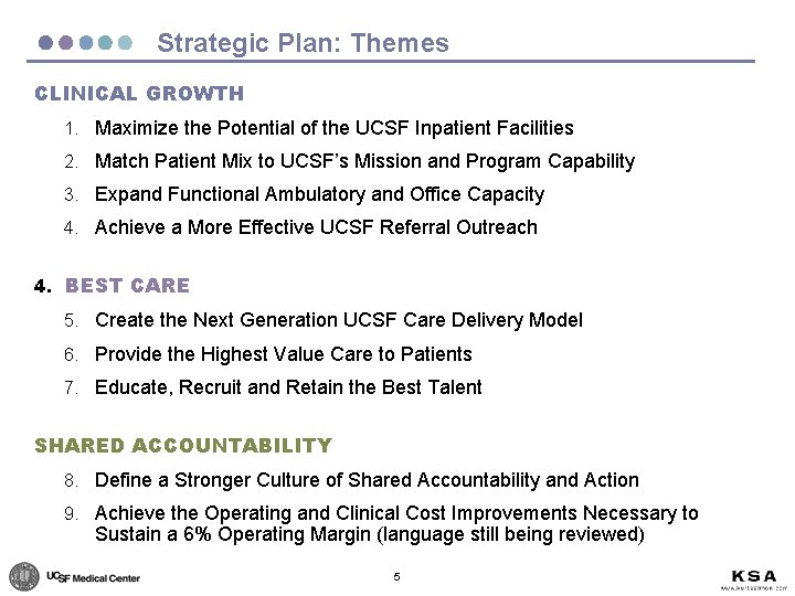 UCSF Clinical Enterprise Strategic Plan Presentation to Faculty