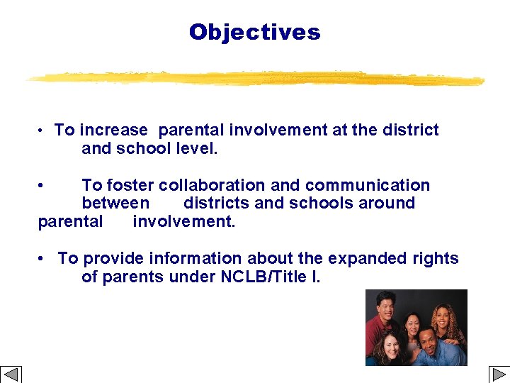 BUILDING CAPACITY FOR PARENTAL INVOLVEMENT New Jersey Department