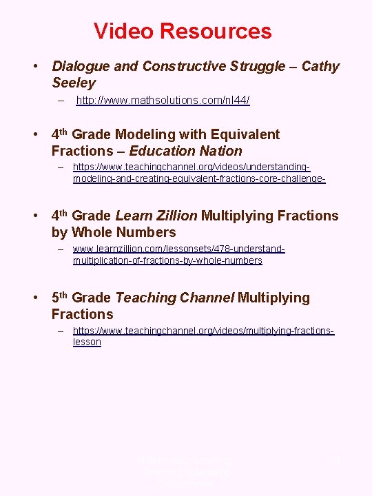 Conceptually Understanding Fractions Grades 3 5 New Orleans