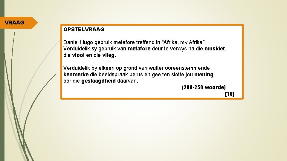 Afrika my Afrika Daniel Hugo Pre Lees Wat