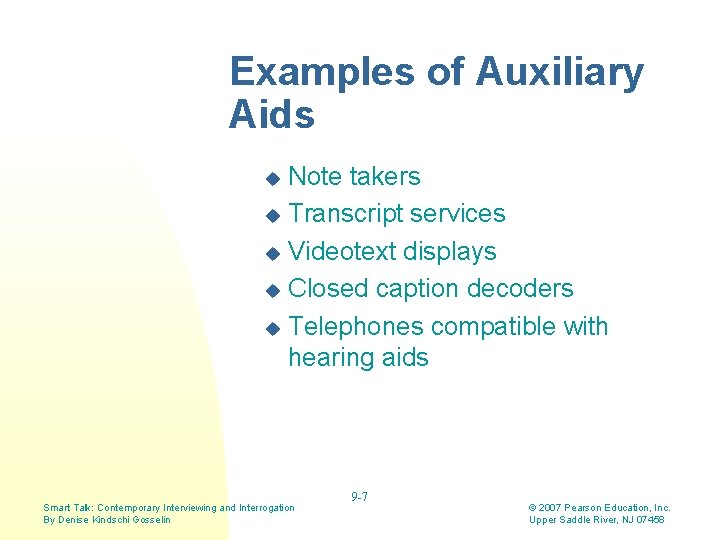 Interviewing Persons with Disabilities or Mental Illness Chapter