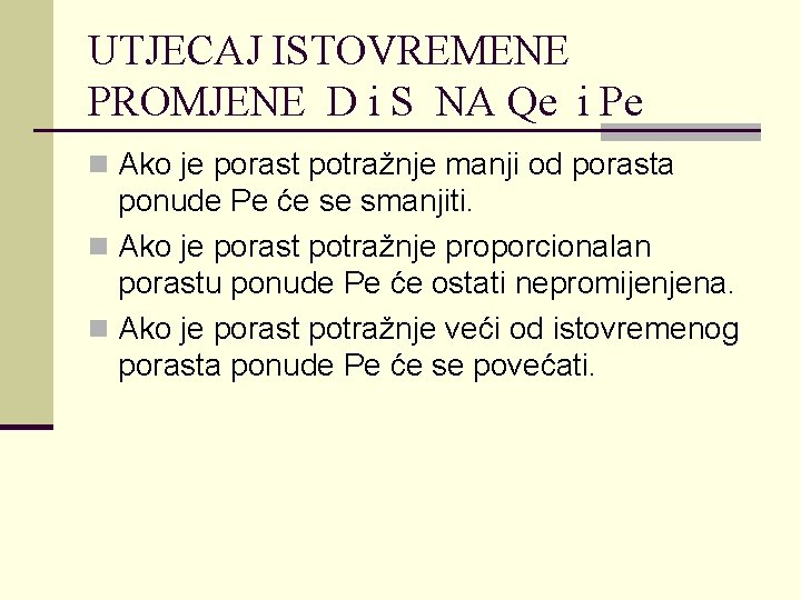 OSNOVNI ELEMENTI PONUDE I POTRANJE dr Svetislav Polovina