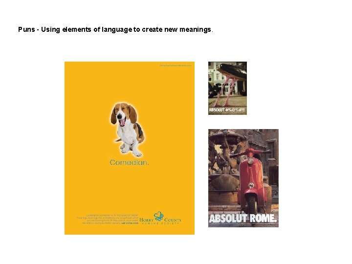 HUMOR in visual communication Many of the most