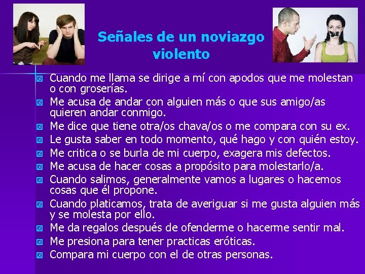 Violencia en el noviazgo OBJETIVO Identificar la violencia