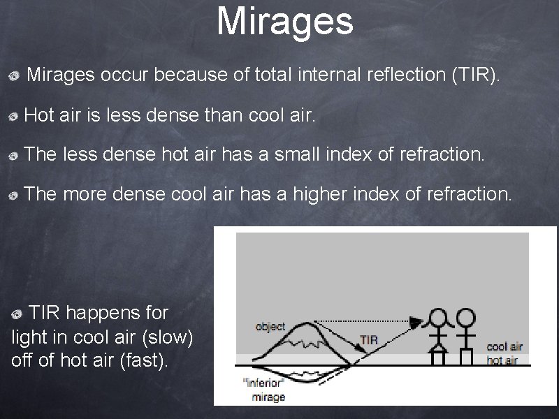 Physics 1 C Lecture 25 B Mirages occur