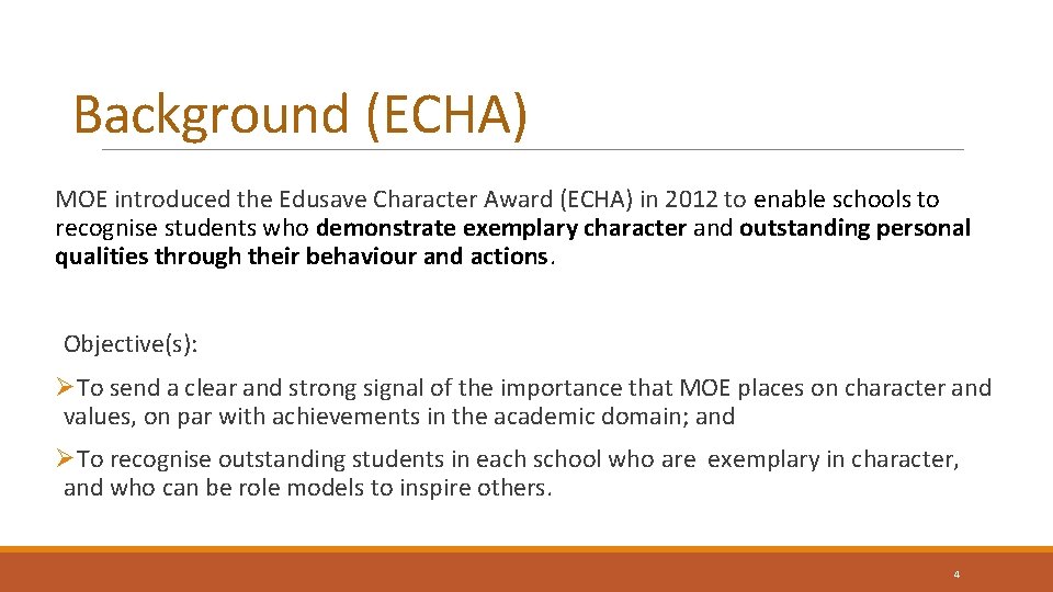 Edusave Character Award ECHA Edusave Award for Achievement