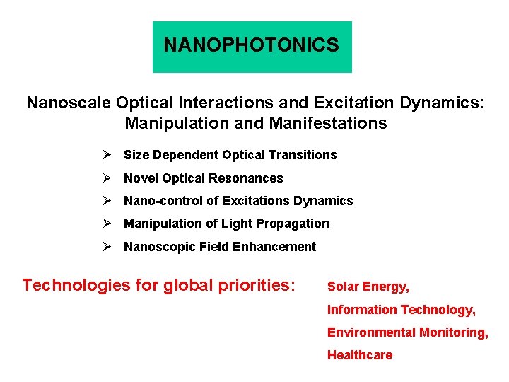International Joint Research Center for Nanophotonics and Biophotonics