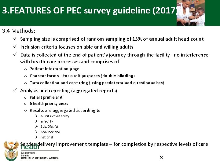 PATIENT EXPERIENCE OF CARE PEC SURVEY GUIDELINE QA