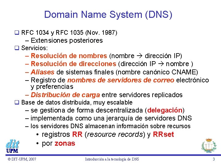 Introduccin a la Tecnologa del DNS Luis Bellido