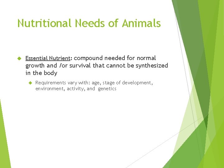 Chapter 22 Animal Nutrition MSU Anatomy and Physiology