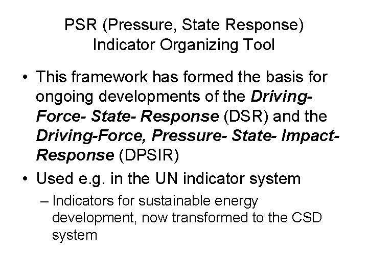 Sustainable development indicators at Macro Level Green Accounting