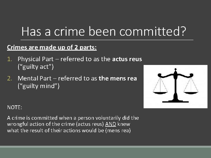 CRIMINAL LAW DAY 2 RECAP 1 What is